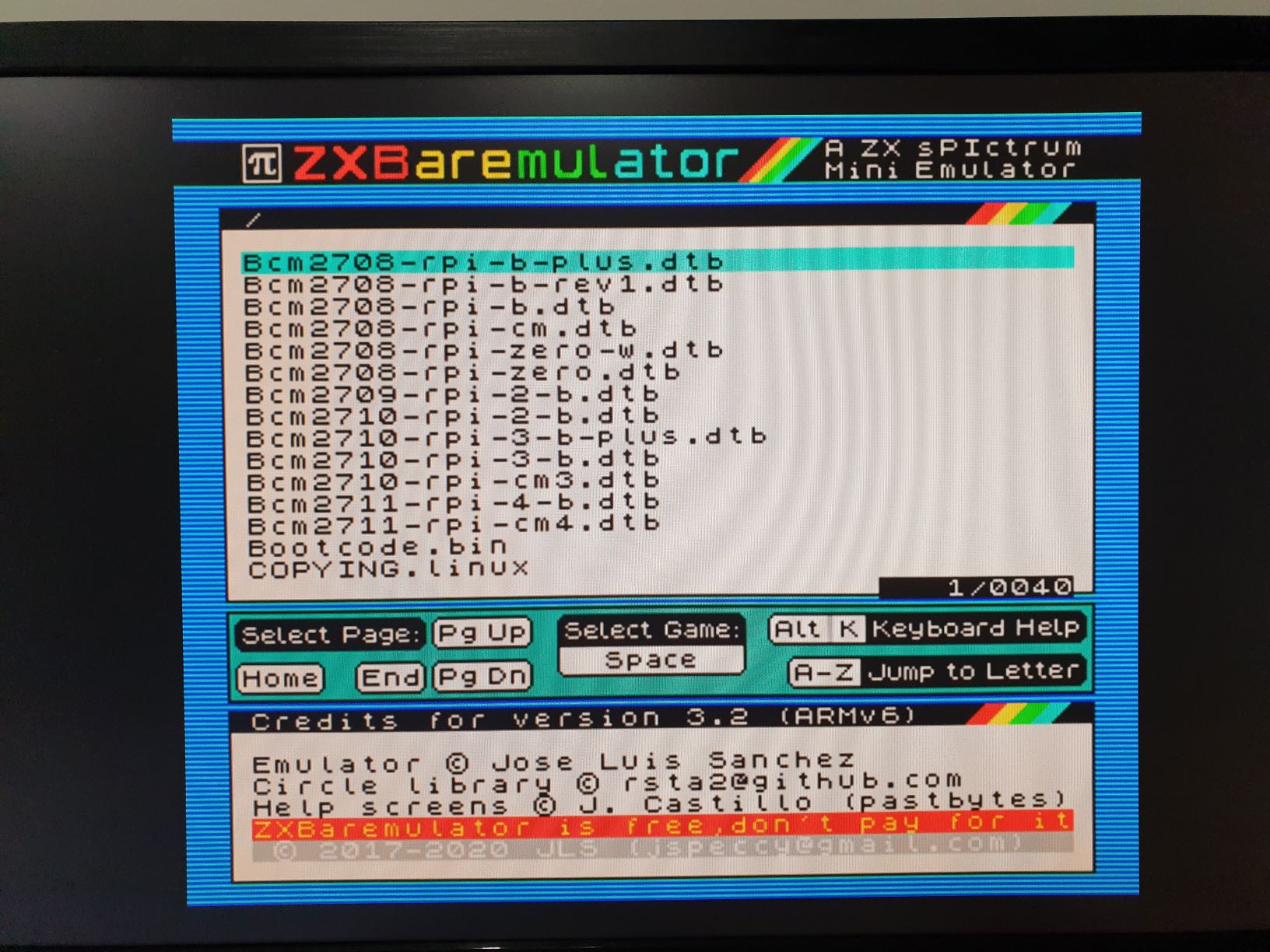 ZXBaremulator - Running on Raspberry PI Zero W with Recreated ZX ...