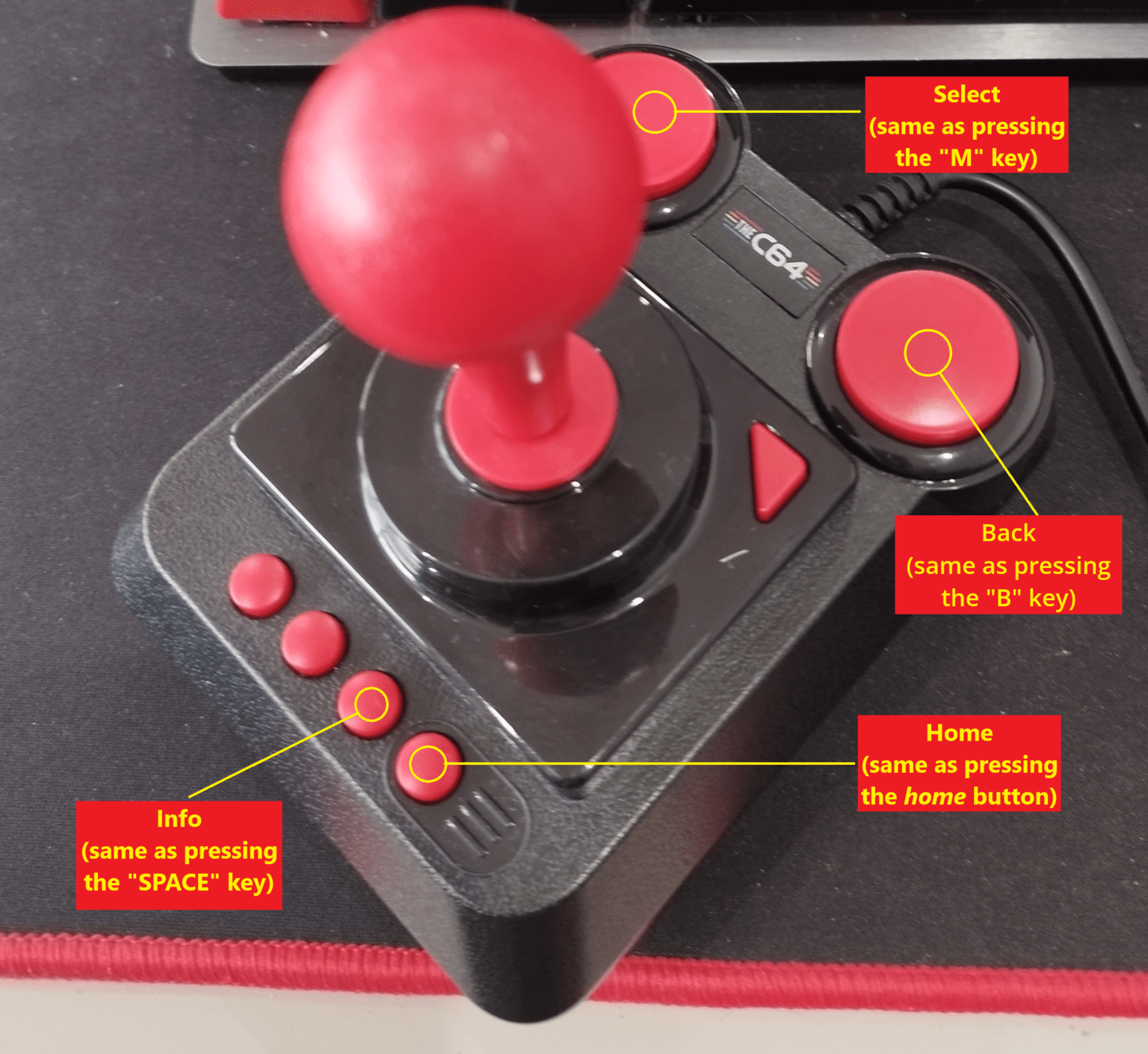 C64 mini joystick's in The Spectrum - Perdigaos Arcade