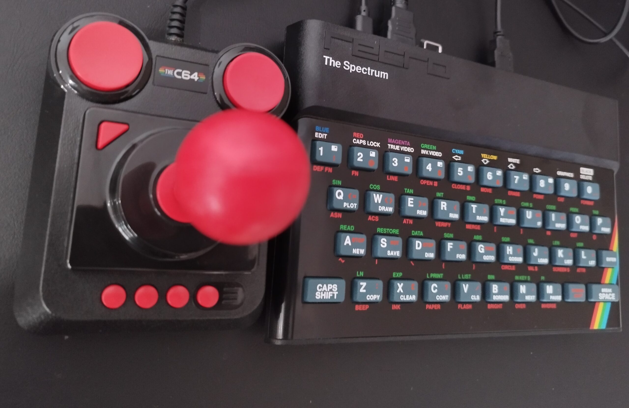 C64 mini joystick's in The Spectrum - Perdigao's Arcade